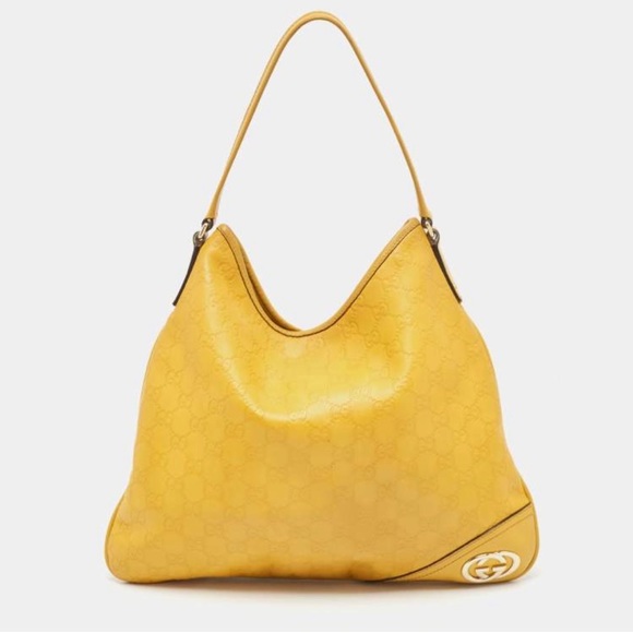 Gucci | Bags | Gucci Yellow Guccissima Leather Medium Britt Hobo | Poshmark